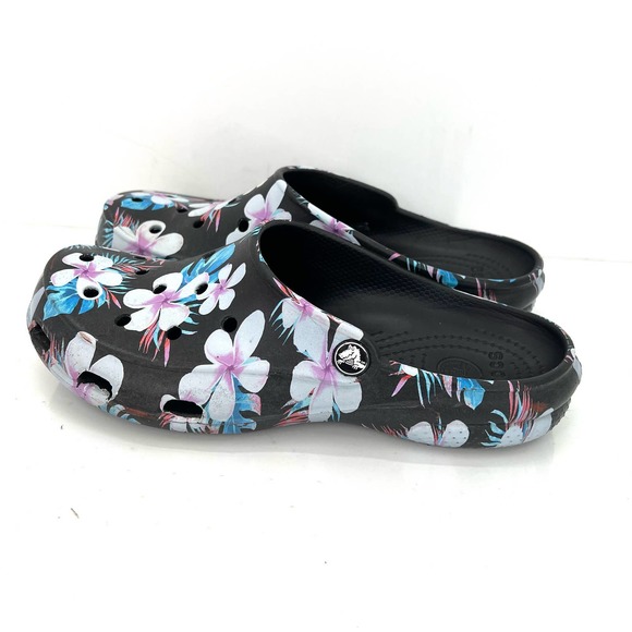 CROCS | Shoes | Womens Dual Comfort Crocs Allover Floral Print Clogs ...
